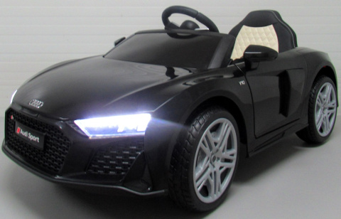 Auto dla Dzieci AUDI R8 Sport Czarny na akumulator EVA Skóra pilot ...